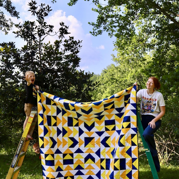 Interlaced Stars Quilt Pattern - PDF Patchwork Pattern Digital Download ...
