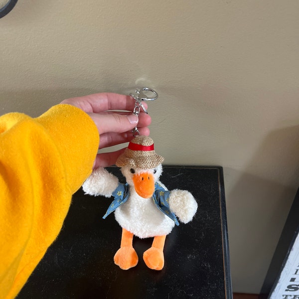 Cute Duck Keychain, 7 Inches Long, Stainless Steel Chain Bag Key Chain ...