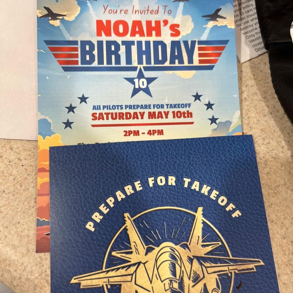 Editable Fighter Pilot Birthday Invitation - Jet Pilot Theme - Digital ...