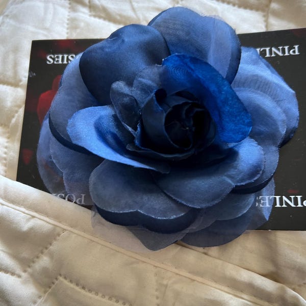 Magnetic Hold Feather Flower Pin,feather Flower Brooch 6-7” Large Black ...