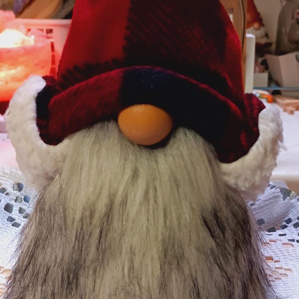 Earthy Plaid Female Gnome Fall Gnome, Garden Gnomes, Forest Gnome ...