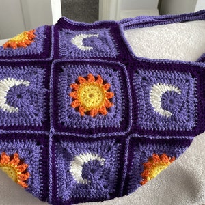 Sun and Moon Tote Bag Crochet PDF PATTERN Intermediate english - Etsy