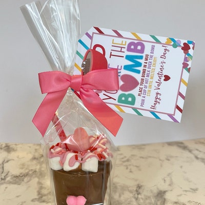 Hot Chocolate Bomb Valentine's Day Printable Tags Cocoa Valentine Class ...
