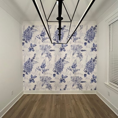 Monochrome Poppies Removable Wall Mural, Gray Floral Temporary Wall ...