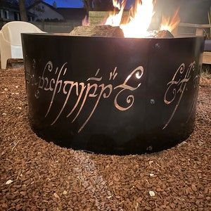 Heavy Duty Pine Tree Style Fire Ring Personalized Custom Fire - Etsy
