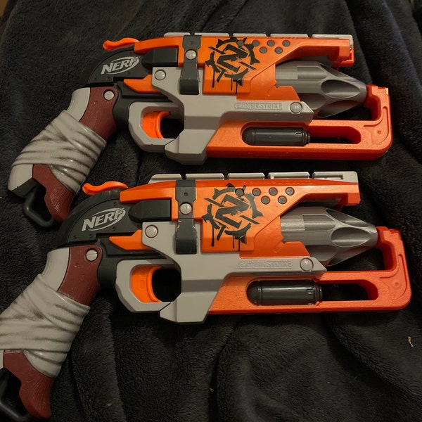 For Nerf Hammershot Blaster Gun Barrel Mod Short Dart Combo Kit Half ...