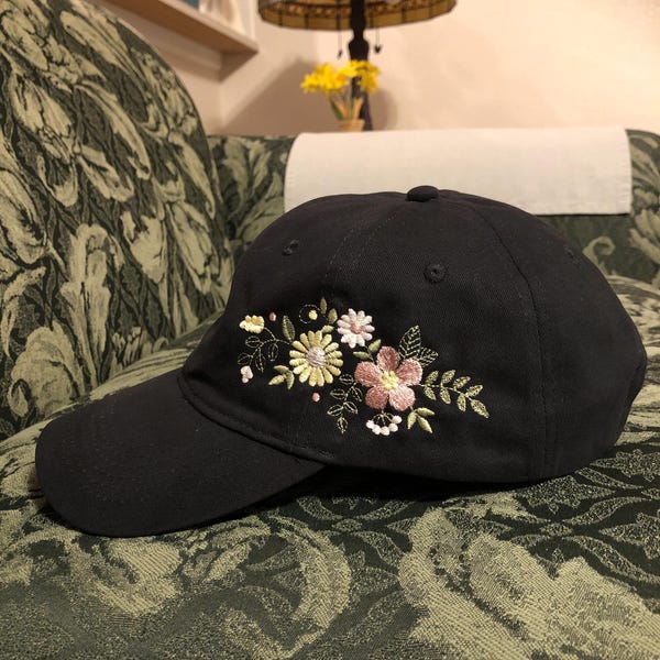 Embroidered Motorcycle Baseball Cap - Etsy