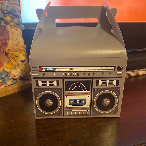 Boombox Party Favor Box, 80s 90s Theme - Etsy
