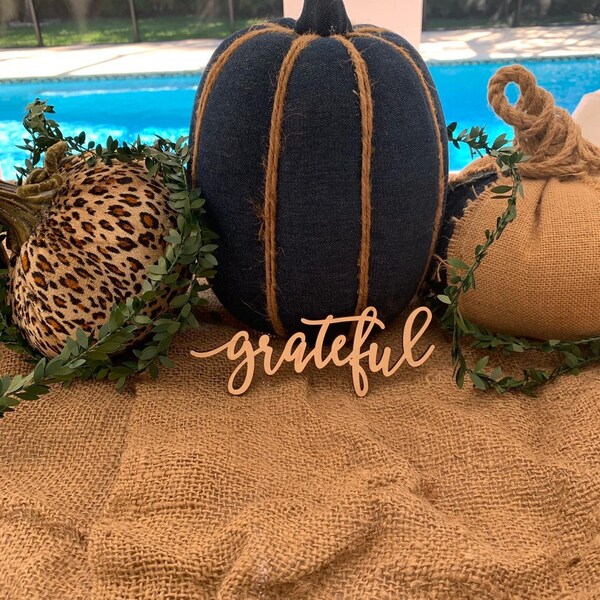Grateful Place Cards, Grateful Sign, Thanksgiving Table Setting ...