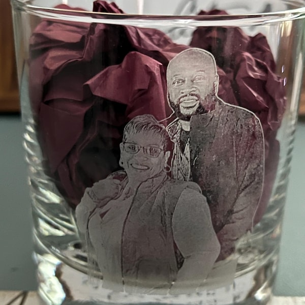 Etched Rocks Glasses |whiskey Glass, Picture on Glass, Family Photo ...