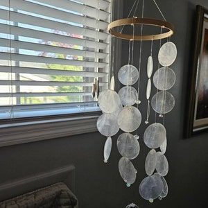 Large Capiz Shell Wind Chime Special Gift Mom Gift Capiz - Etsy