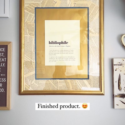 Bibliophile Definition Print Book Wall Art Book Lover Print Book Print ...