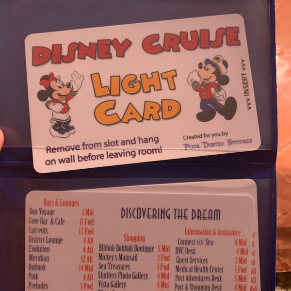 Disney Cruise Light Card & Deck Locator Set - Fish Extender Gift - Etsy