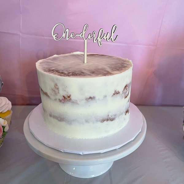 One-derful Cake Topper - Birthday Cake Topper - Birthday Cake - First ...