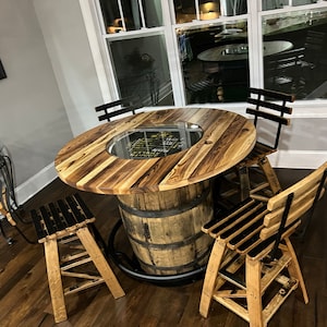 Jack Daniels® Whiskey Barrel Table Top 48 Burnt - Etsy