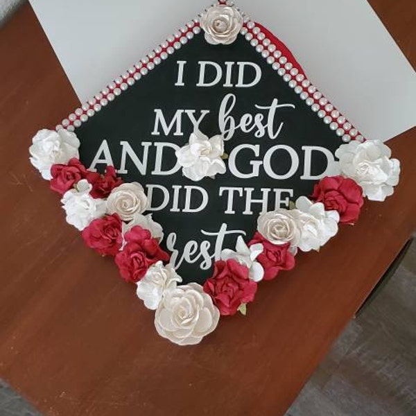 Printable Grad Cap Topper, DIY Graduation Cap Topper, I Did My Best ...