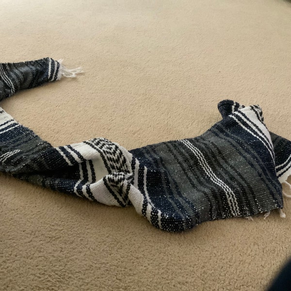 Mexican Blanket Open Scarf, Traditional Scarf Made Out of Mexican ...