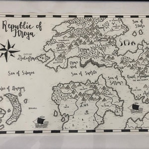 ACOTAR Map Print Handdrawn ACOTAR Map ACOTAR Fantasy Map | Etsy