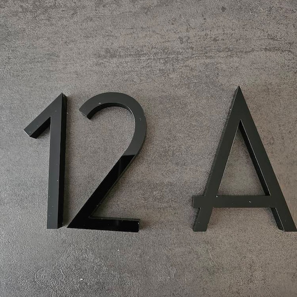 12 Inch Modern House Numbers - Contemporary Minimalist Address Sign ...
