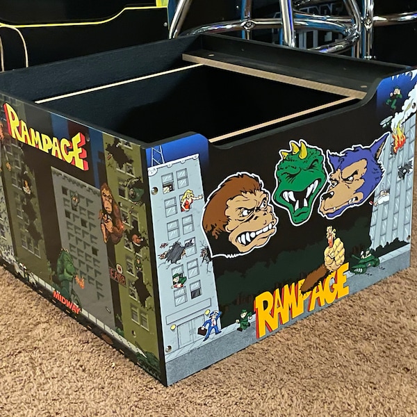 Rampage Arcade 1up Cabinet Riser Graphics Decals Stickers - Etsy