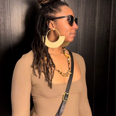 African Inspired Large Hoop Earrings Handcrafted Ethnic - Etsy