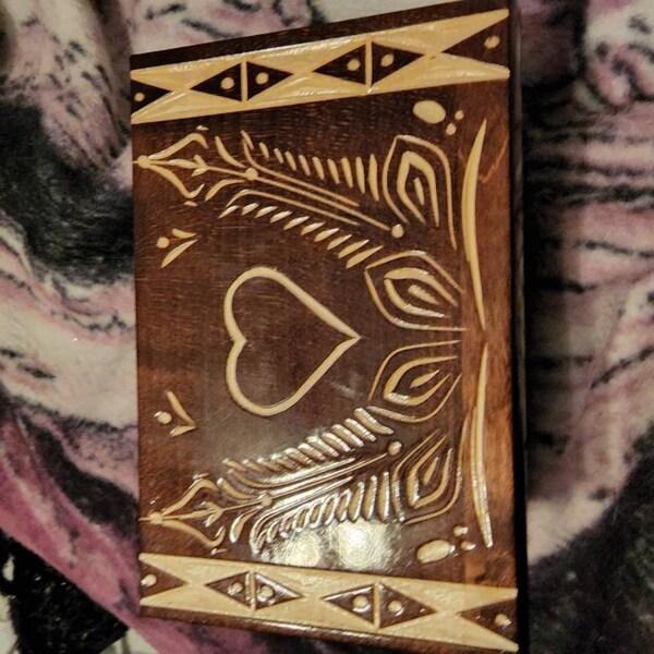 Big Wooden Magic Jewelry Puzzle Box With Hidden Key Secret Opening ...