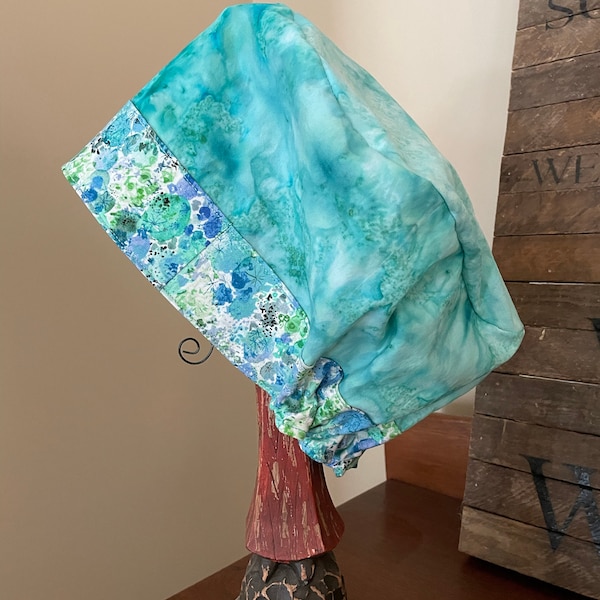 Surgical Scrub Cap Sewing Pattern Tutorial Pixie Hat W/ Contrast Band ...