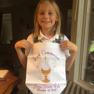 Personalized First Communion Banner With Ornate Embroidered Chalice - Etsy