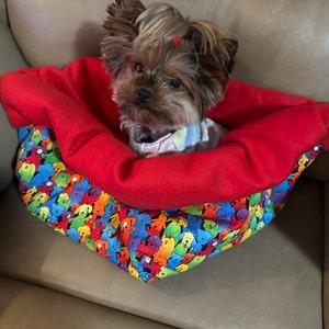 Dog Snuggle Bed Sewing Pattern and Tutorial PDF Dog Sleeping Sack Dog ...