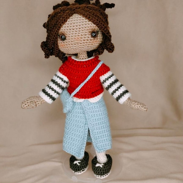 Crochet Doll Pattern, Ruby Doll, Amigurumi Doll Pattern, PDF in English, French, German, Spanish ...