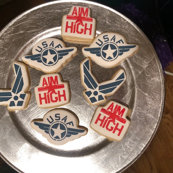 Aim High Air Force Cookie Stencil | Military Stencil | Homecoming ...