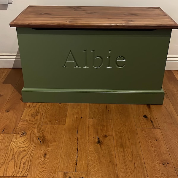 Handmade, Personalised Solid Wood Toy Box With Soft Closing Lid - Etsy UK