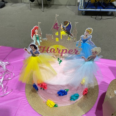 Castle Cake Topper, Glitter Topper, Magical Party, Princess Cake Topper ...
