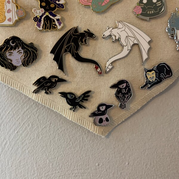 Furious Crow Cute Black Bird Hard Enamel Pin - Etsy