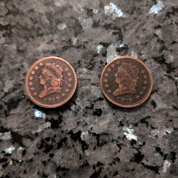 1793 Strawberry Leaf Large Cent Copper Coin - Circulated - Etsy