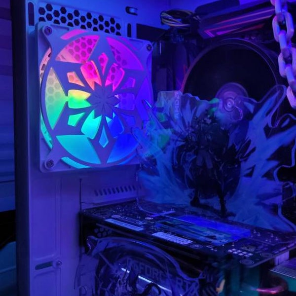 PC Figure Platform 120mm, 140mm PC Fan Cover 3D Printed Gaming Computer ...