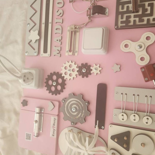 Fidget Busy Board 1 2 3 Year Old, First Birthday Gift, Toddler ...