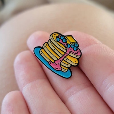 Pansexual Pride Pin Subtle Pancake Pin Pan Pride Badge LGBT Pan Rainbow ...