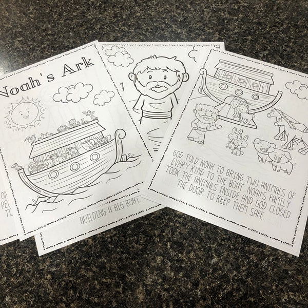Noah's Ark Coloring Pages Preschool Activities Christian Homeschool ...