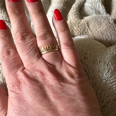 10K,14K,18K Gold Mama Ring, Dainty Mama Ring, Gift for Mom, New Mom ...