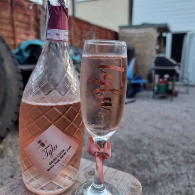 Personalised Rose Pink Prosecco Bottle Alcohol Wine Label - Etsy UK