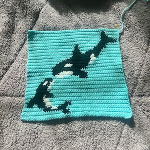 PDF | Crochet Orca Wall Hanging Pattern | Home Decor | Tapestry Whale ...