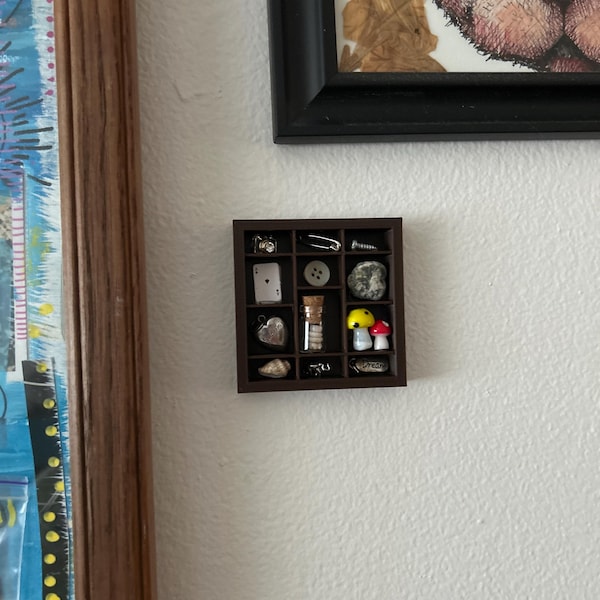 Wooden Curiosity Cabinet Printer Tray Letterbox Display, Rock Display ...