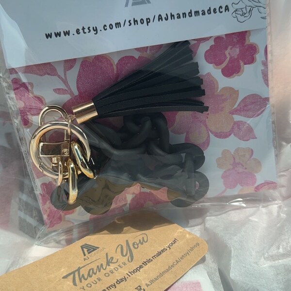 Personalized Chunky Chain Link Wristlet Keychain, Personalized Gift ...