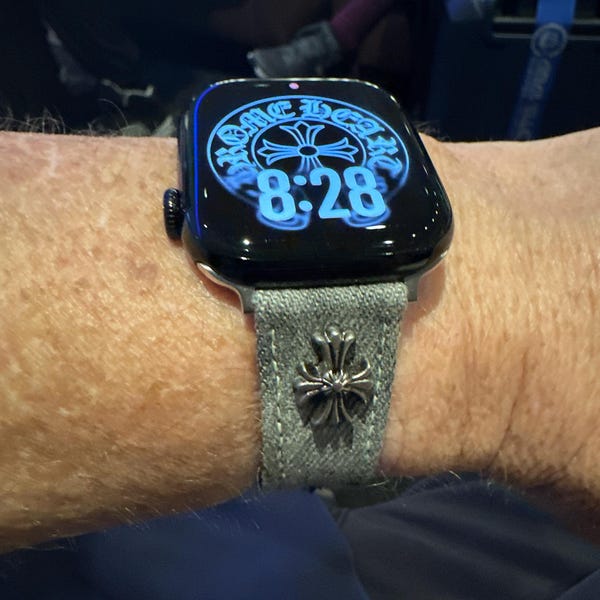 Gothic Cross Apple Watch Band: Punk Silver Chain Strap - Etsy