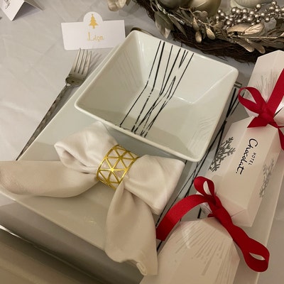 Personalised Santa Christmas Place Cards, Place Name Cards, Festive ...