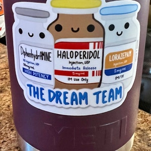 Emergency Nurse Sticker Pack Dream Team Ativan Haldol - Etsy