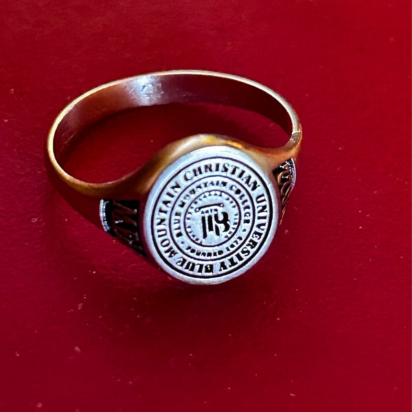14k Gold College Class Ring,school Ring,signet Ring,graduation Ring ...