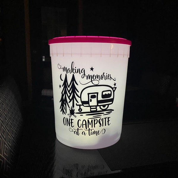 Camping Bucket, Camping Bucket Svg, Camping Bucket Bundle, LED Bucket ...