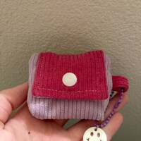 Mini Two tone snap purse card wallet pouch Cotton Corduroy cute gift ...